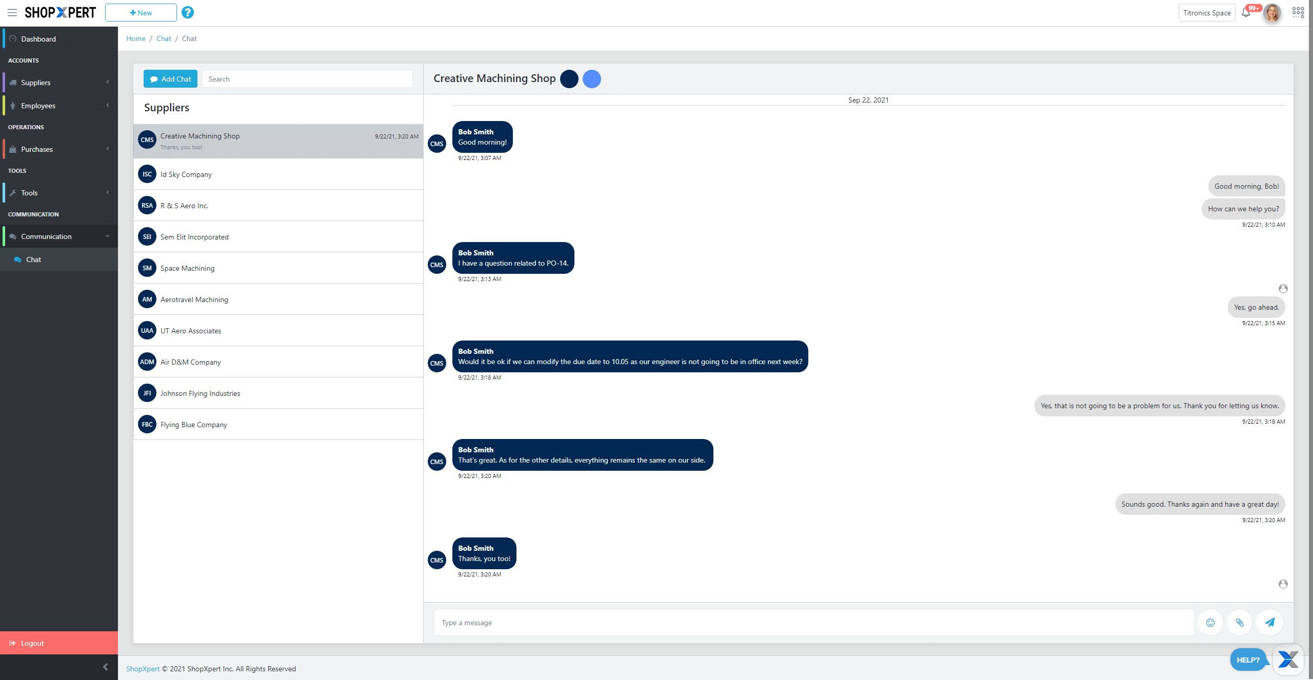 ShopXpert - Manufacturing
