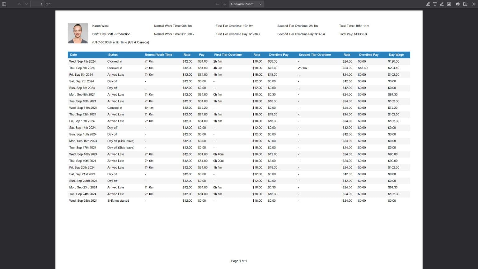 Time Clock - ShopXpert
